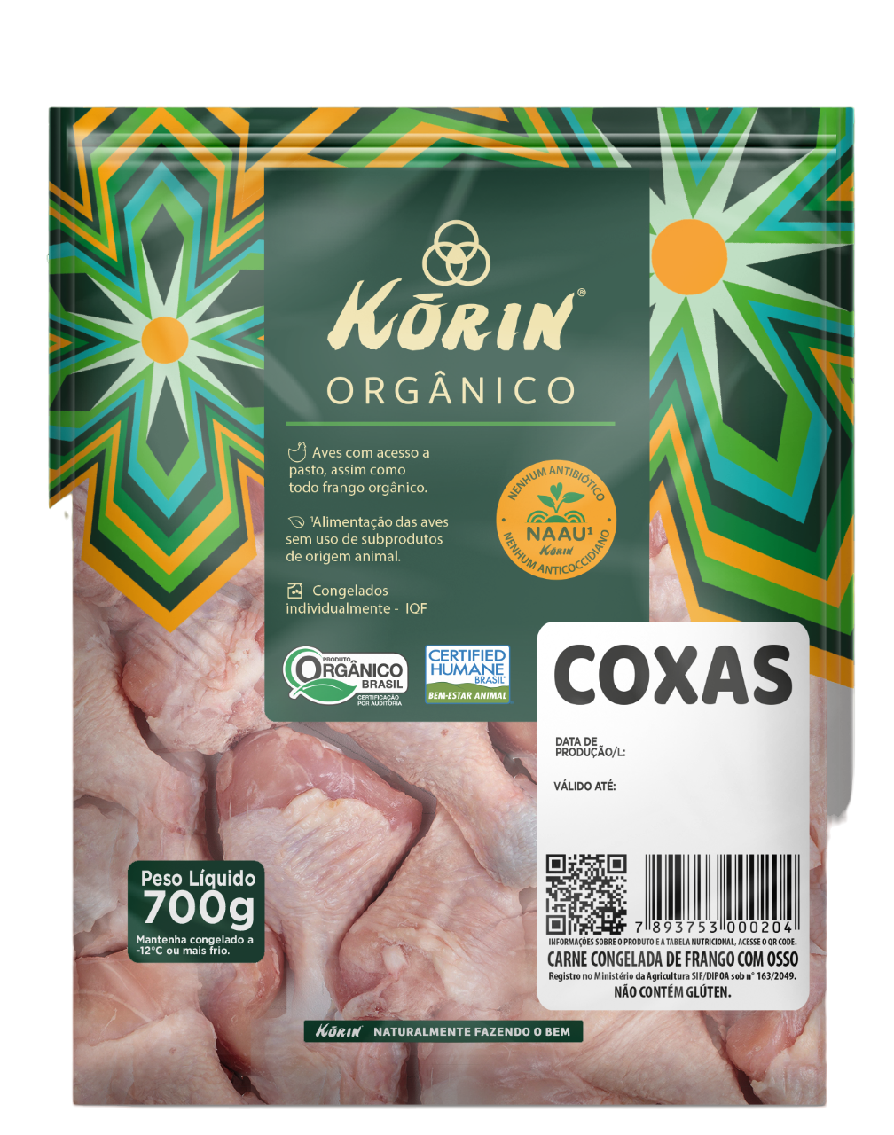 Coxa de Frango Orgânica 700g - Korin