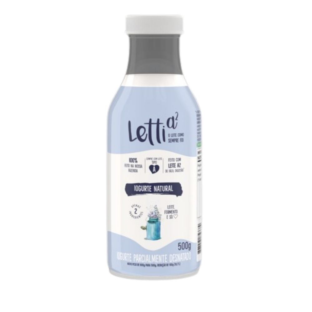 Iogurte Tradicional Sabor Natural 500g - Letti