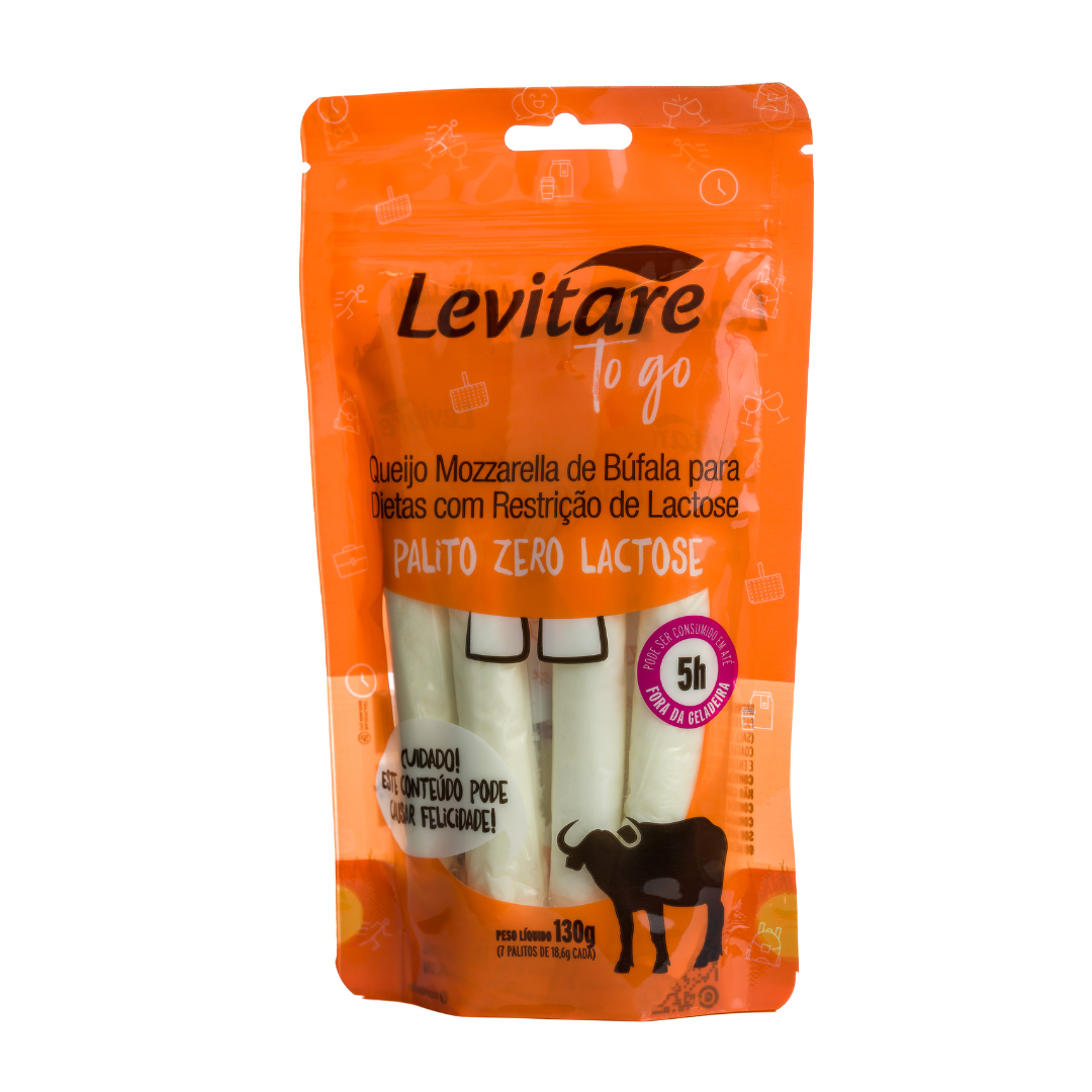 Palito de Mussarela de Búfala Zero Lactose 130g - Levitare