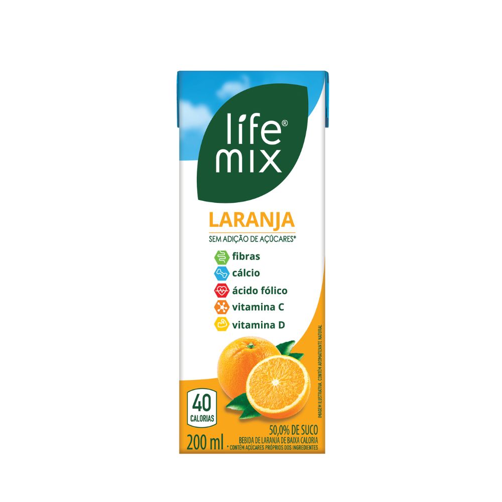 Suco de Laranja Baixa Caloria 200ml - Life Mix